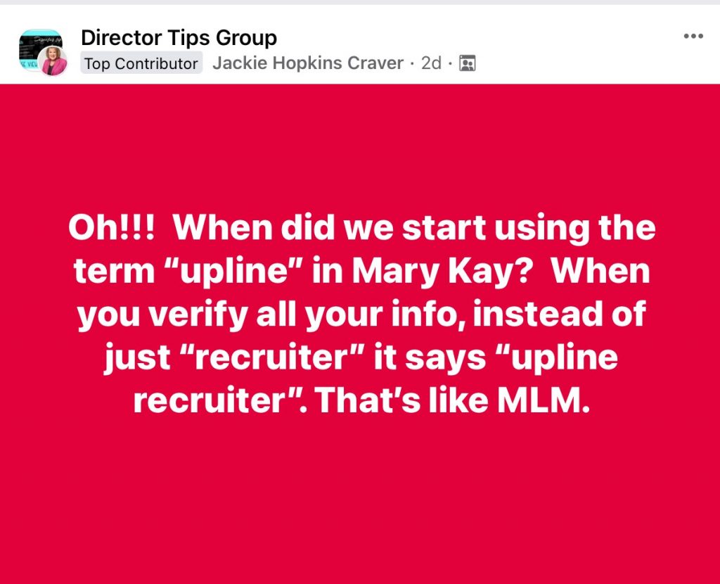 MK Director Doesn’t Know She’s In an MLM – Pink Truth