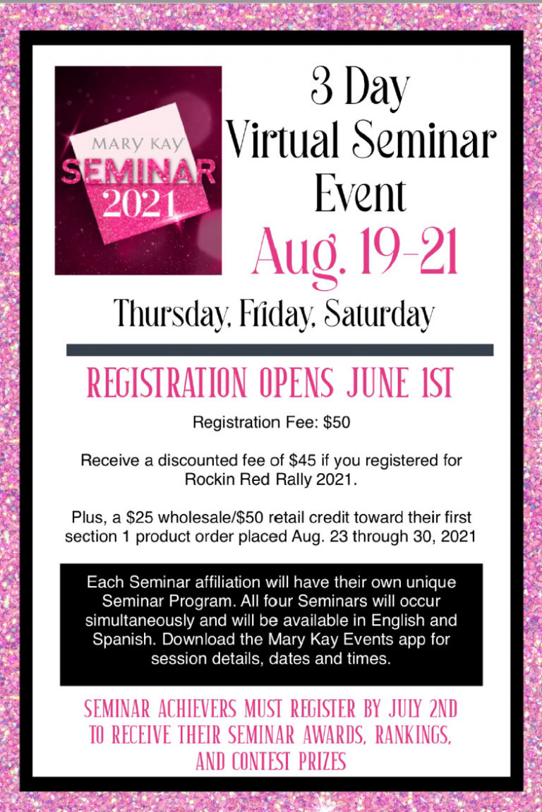 Mary Kay Seminar 2021 (Virtual) – Pink Truth